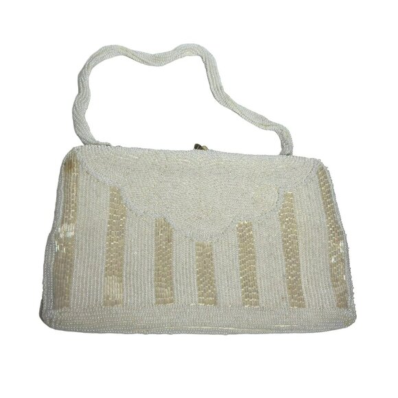 Richere | Bags | Vintage Richere Japan Beaded Purse Clutch Beige | Poshmark